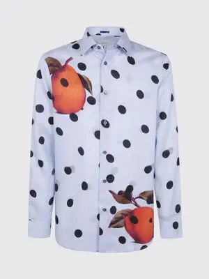 Paul Smith Long-sleeved Polka Dot Viscose Shirt - Blue