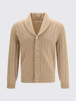 Brunello Cucinelli Pure Cashmere Shawl Collar Cardigan With Buttons
