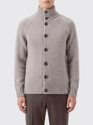 Brunello Cucinelli High-neck Wool Cardigan With Button Closure - Grey