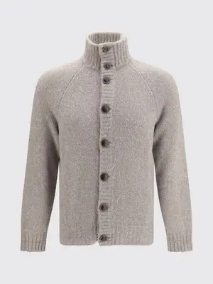 Brunello Cucinelli High-neck Wool Cardigan With Button Closure
