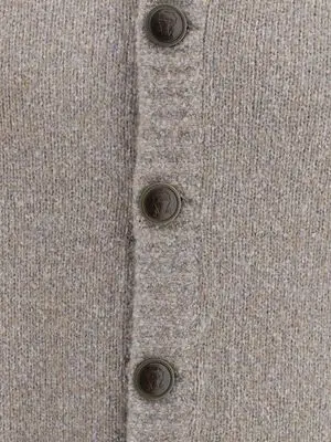 Brunello Cucinelli High-neck Wool Cardigan With Button Closure