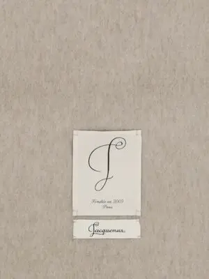 Jacquemus Colour-block Wool-blend Scarf With Fringes And Applied Logo