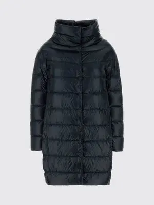 Herno Long Quilted Nylon Down Jacket With High Neck And Concealed Closure