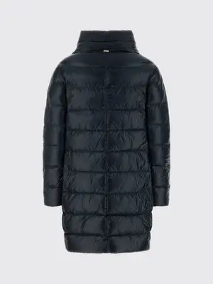 Herno Long Quilted Nylon Down Jacket With High Neck And Concealed Closure