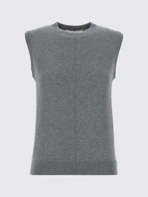 LISA YANG Sleeveless Cotton And Cashmere Crew Neck Top - Grey