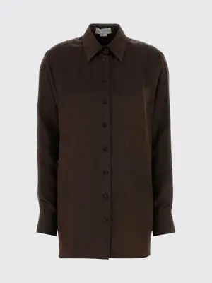 Stella McCartney Long-sleeve Pure Silk Shirt With Patch Pocket