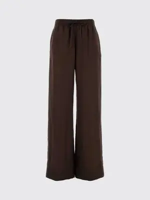 Stella McCartney High-waisted Wide-leg Trousers In Pure Silk - Coffee