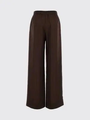 Stella McCartney High-waisted Wide-leg Trousers In Pure Silk - Coffee