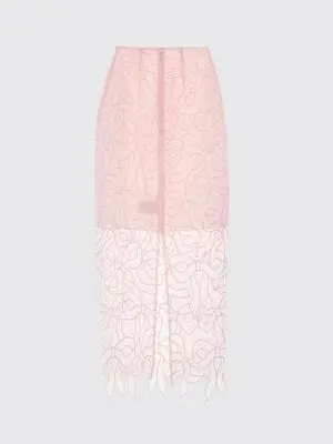 Cecilie Bahnsen Asymmetric Hem Cotton Blend Midi Pencil Skirt