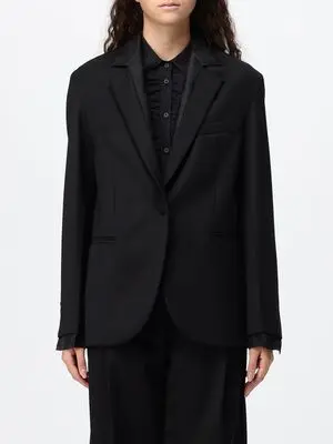 TELA Single-breasted Virgin Wool Blazer With Peak Lapels - Black