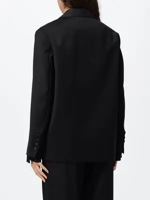 TELA Single-breasted Virgin Wool Blazer With Peak Lapels