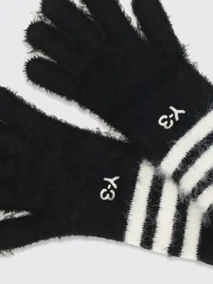 Y3 Striped Recycled Technical Fabric Gloves With Elasticated Cuffs