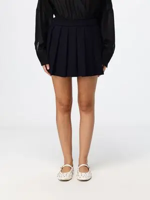 ELEH College-style Pleated And Flared Mini Skirt With A Mid-rise Waist