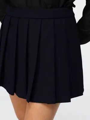 ELEH College-style Pleated And Flared Mini Skirt With A Mid-rise Waist
