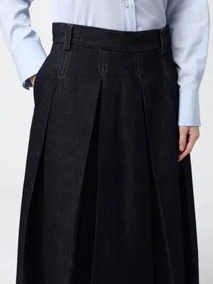 TELA High-waisted Cotton Denim Full Midi Skirt