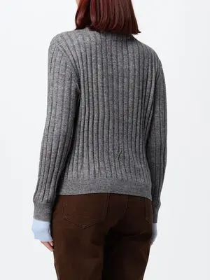 ELEH Wool Blend Turtleneck Jumper With Dropped Shoulders And Ribbed Trims