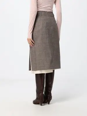 TELA Slim Fit Pencil Midi Skirt In Pure Virgin Wool