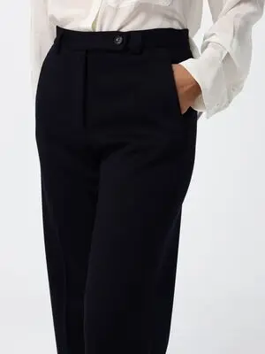 TELA High-waisted Tailored Straight-leg Trousers In Wool Blend