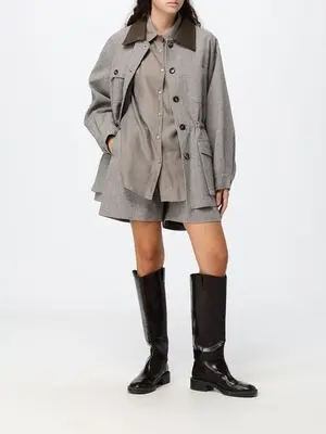 ELEH Classic Viscose Blend Shirt With Long Sleeves And A Patch Pocket