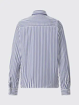AMI Paris Striped Cotton Shirt With Button-down Collar And Embroidered Logo