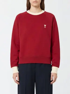 AMI Paris Cotton Crewneck Jumper With Dropped Shoulders And Embroide Logo