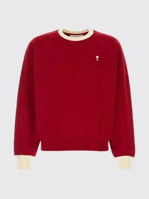 AMI Paris Cotton Crewneck Jumper With Dropped Shoulders And Embroide Logo