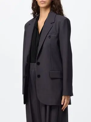 ELEH Single-breasted Cropped Blazer With Lapel Collar And Flap Pockets