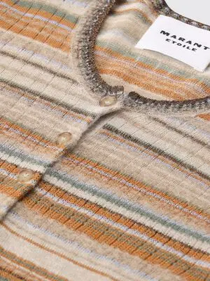 Isabel Marant Étoile Striped Linen Blend Long-sleeved Crewneck Jumper