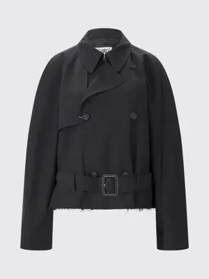 MAISON MARGIELA Double-breasted Cropped Wool-blend Trench Coat