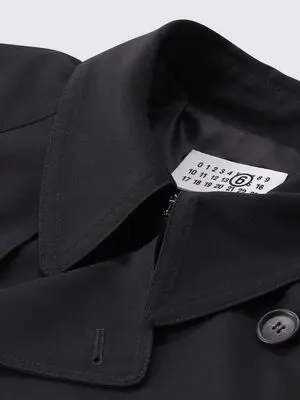 MAISON MARGIELA Double-breasted Cropped Wool-blend Trench Coat