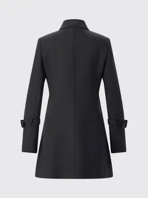 COURREGES Knee-length Double-breasted Wool Coat With Cuff Straps