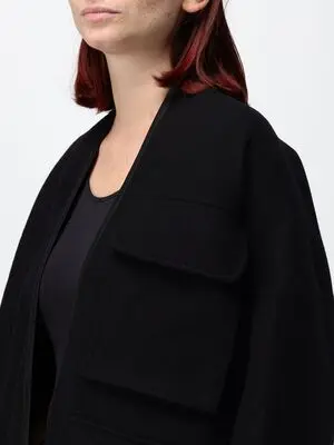 Ter Et Bantine Wool And Cashmere Cape With Asymmetrical Hem