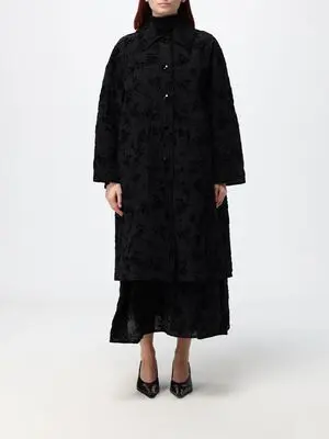 Ter Et Bantine Single-breasted Long Coat With Floral Details