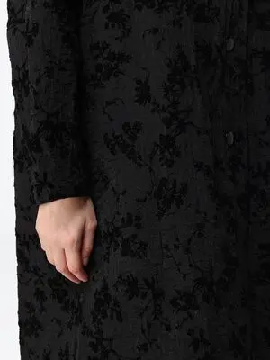 Ter Et Bantine Single-breasted Long Coat With Floral Details