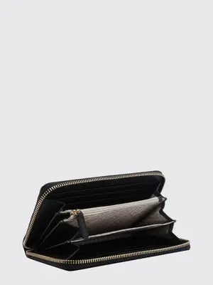 Liu Jo Continental Zip-around Wallet In Grained Faux Leather - Black