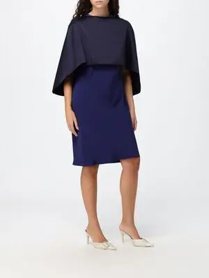 Alberta Ferretti Cropped Silk-blend Cape With Crew Neck