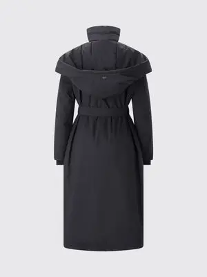 Herno Long Padded Robe Coat With Belt And High Neck