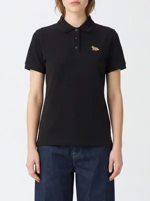 Maison Kitsuné Chillax Fox Logo Patch Organic Cotton Polo Shirt - Black