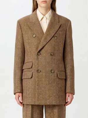 AMI Paris Chevron Virgin Wool Double-breasted Blazer