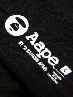AAPE BY *A BATHING APE Embroidered Letter A Socks - Neutrals