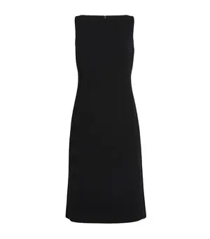 Theory Crepe Boat-neck Midi Dress