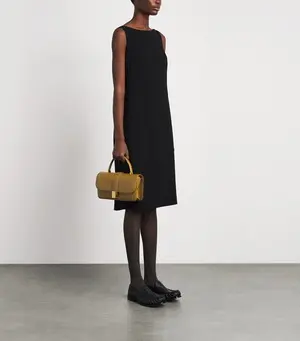 Theory Crepe Boat-neck Midi Dress
