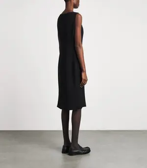 Theory Crepe Boat-neck Midi Dress