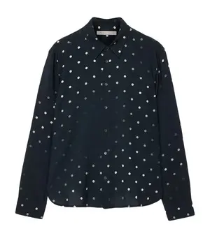ALLSAINTS Polka Dot Fade Long-sleeve Shirt - Blue
