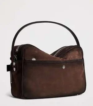 Acne Studios Waxed Leather Camero Party Shoulder Bag - Brown