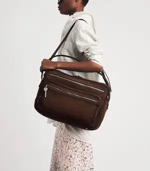 Acne Studios Waxed Leather Camero Party Shoulder Bag - Brown