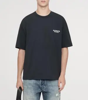 ALLSAINTS Organic Cotton Shadow T-shirt - Blue