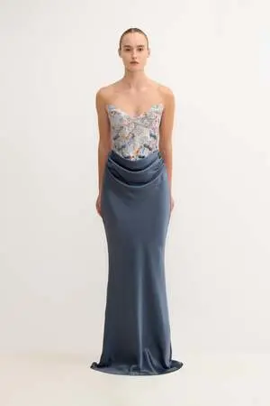 SAU LEE Sandrine Embellished Gown