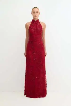 SAU LEE Grace Embellished Maxi Dress