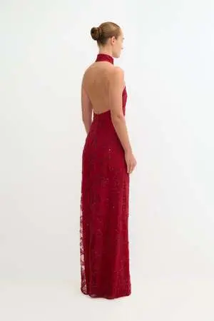 SAU LEE Grace Embellished Maxi Dress
